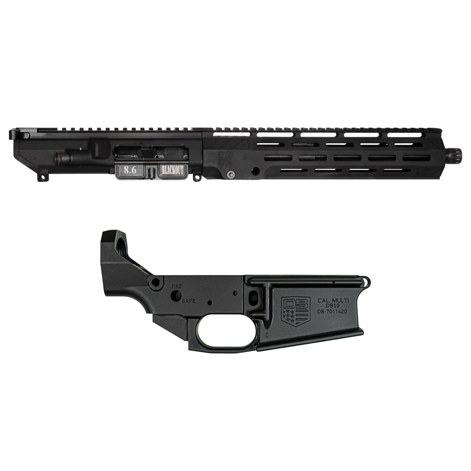 DB10 8.6 BLACKOUT 12" UPPER ASSEMBLY W/ 11″ M-LOK ANTI-ROTATION S RAIL ...