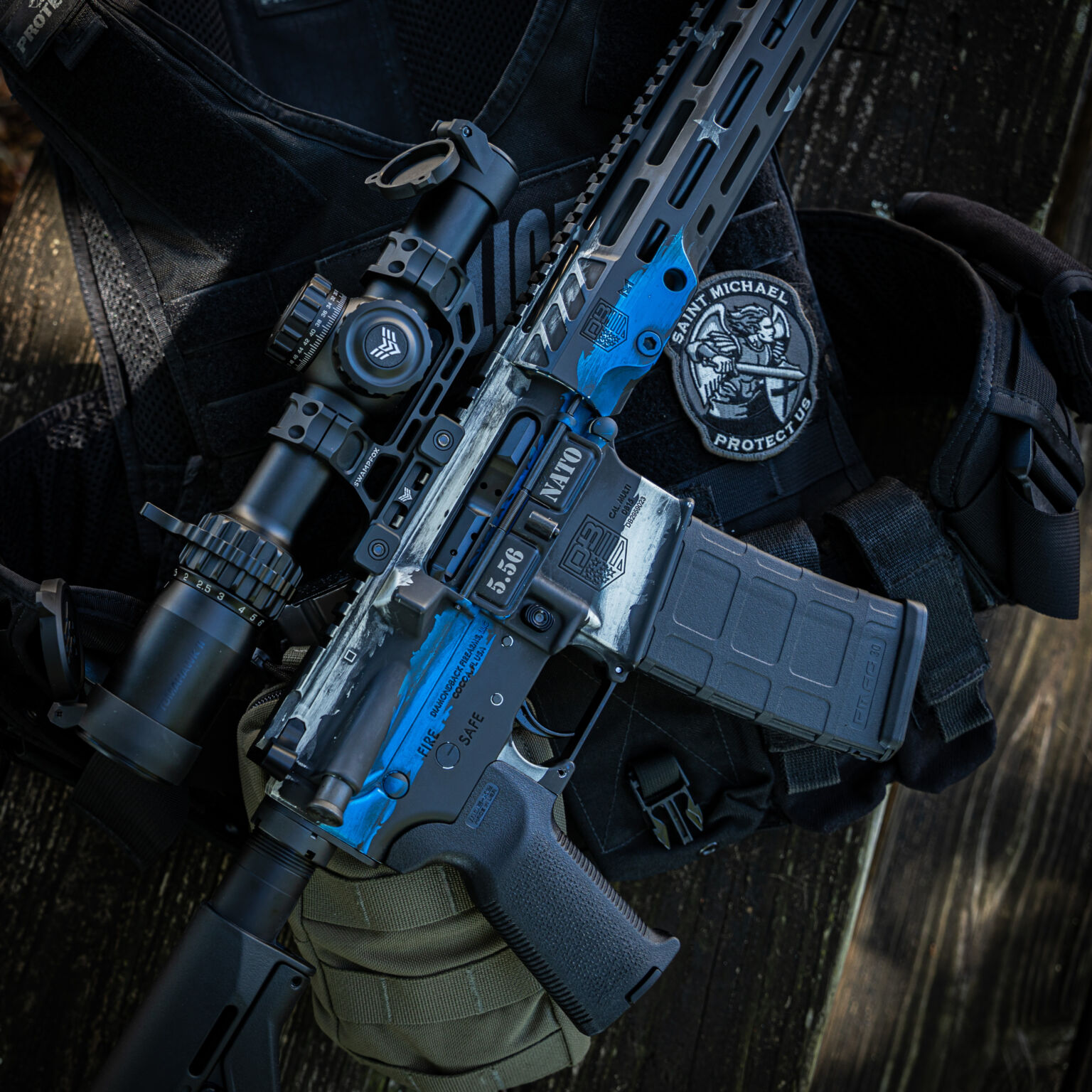 **SOLD OUT** - Blue Glory - AR15 Upper, Rail, and Lower Cerakote Set ...