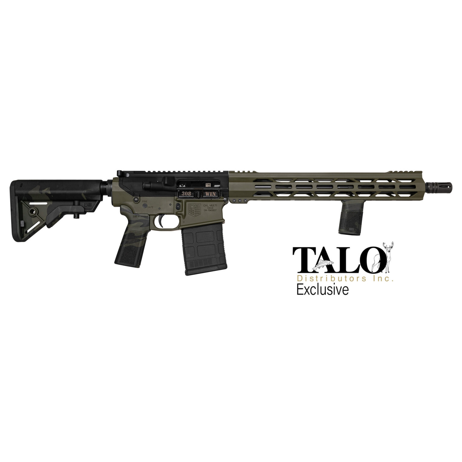 DB10, 16", .308 Winchester w/ 15" M-LOK Rail, Black/OD Green - TALO ...