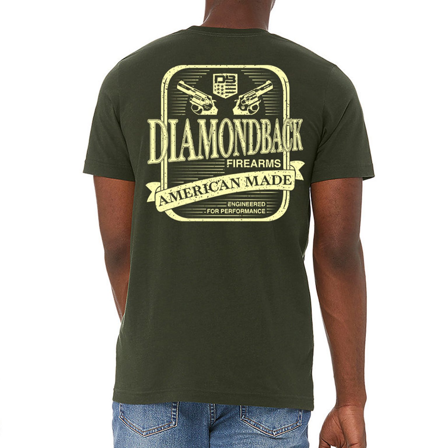 DBF SDR Revolvers T-Shirt - Dark Olive - Diamondback Firearms