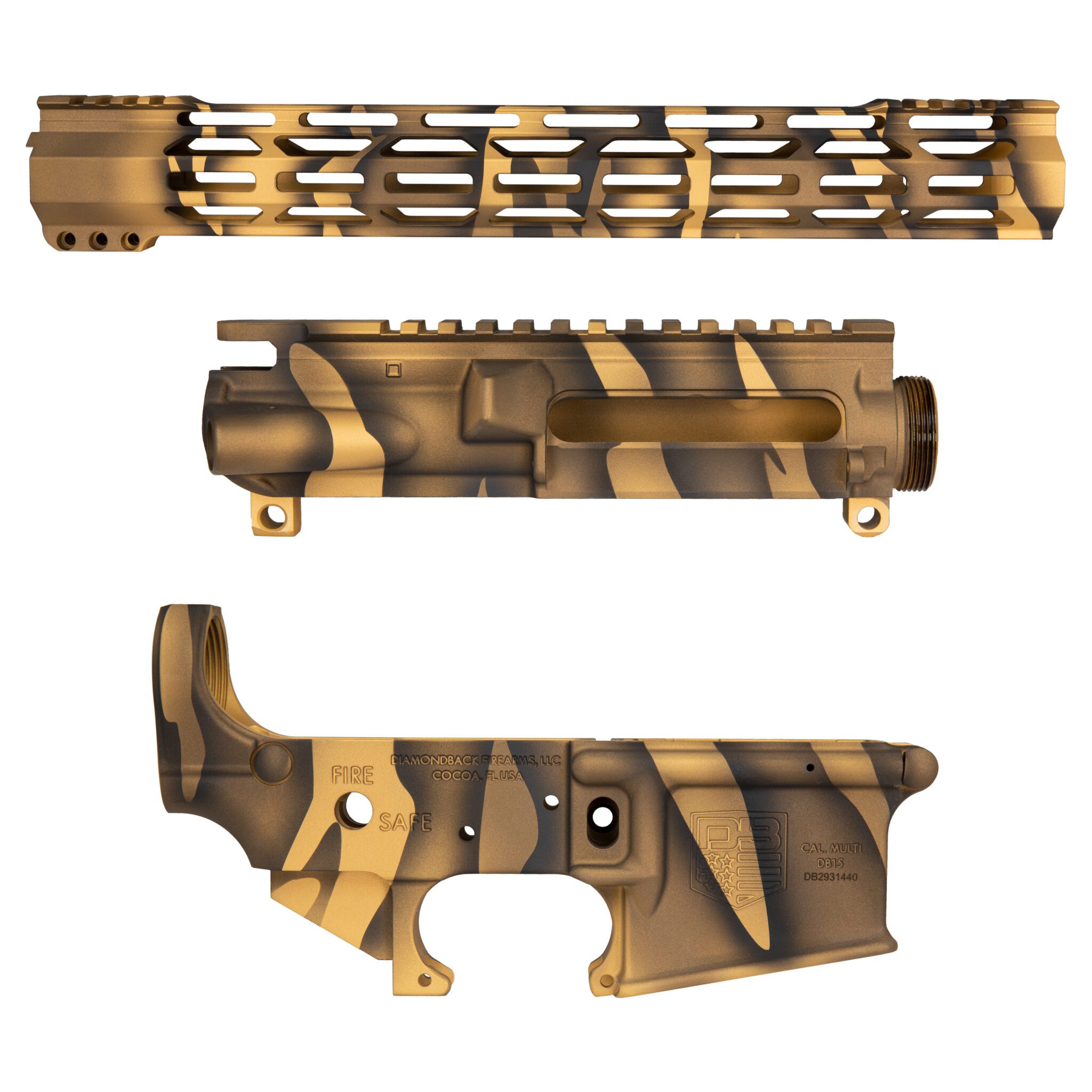 **SOLD OUT** - Gold/Black Tiger Stripe AR15 Upper, Rail, and Lower ...