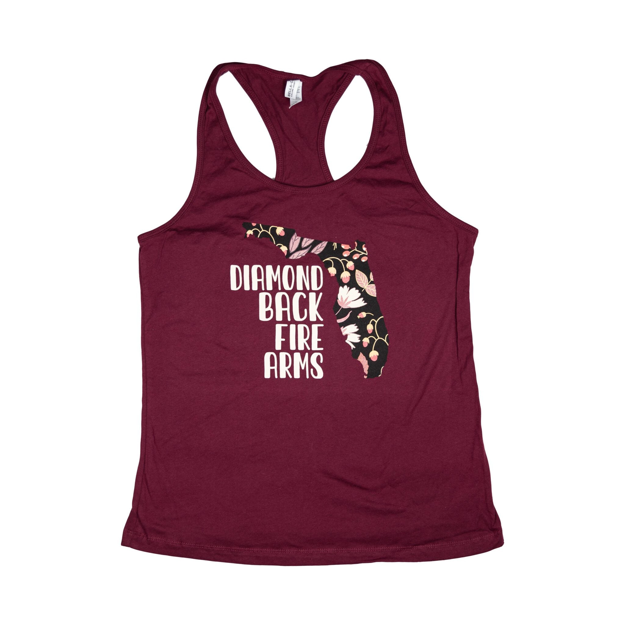 DB Floral Tank Top - Burgundy - Diamondback Firearms