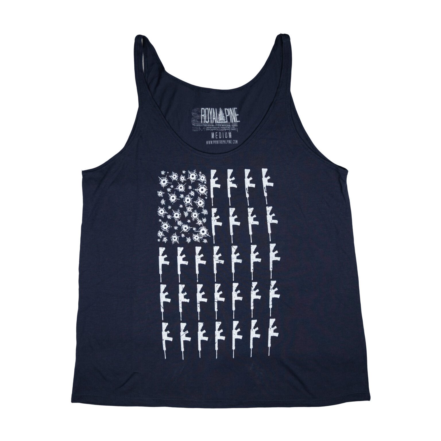 American Flag Gun Tank Top - Midnight Navy - Diamondback Firearms