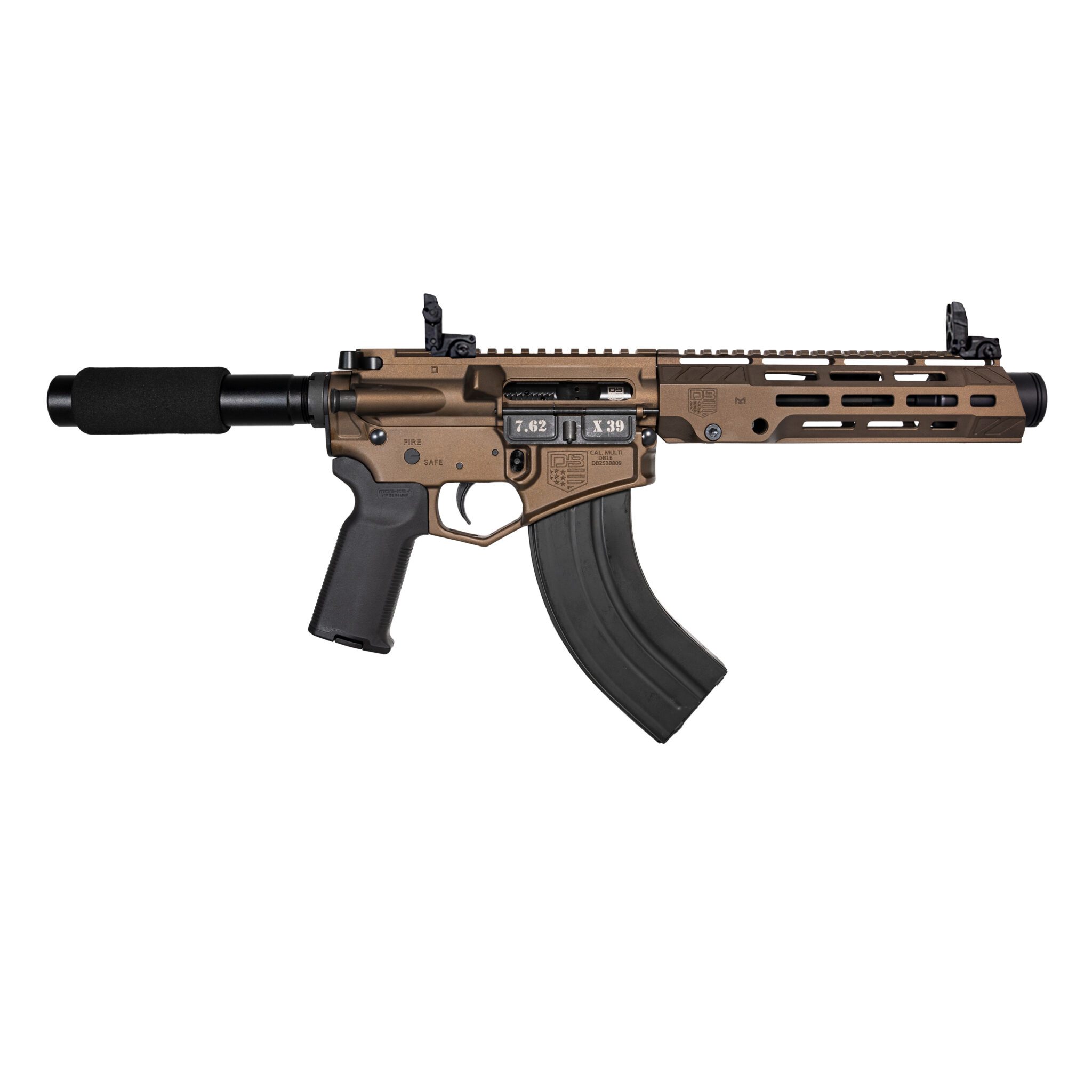 DIAMONDBACK 9MM AR PISTOL, 4" BARREL, W/ 6" M-LOK ANTI ROTATION S RAIL ...