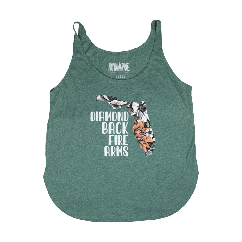 DB Floral Forest Florida Flowy Tank - Dark Green - Diamondback Firearms